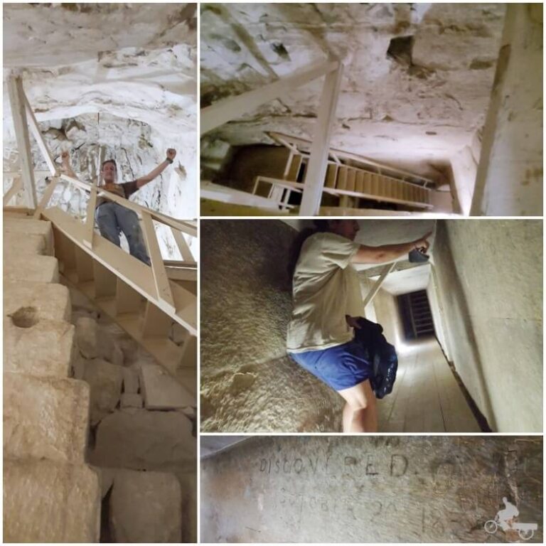 PIRÁMIDE COMBADA - Interior de la ACODADA - visitar Dashur