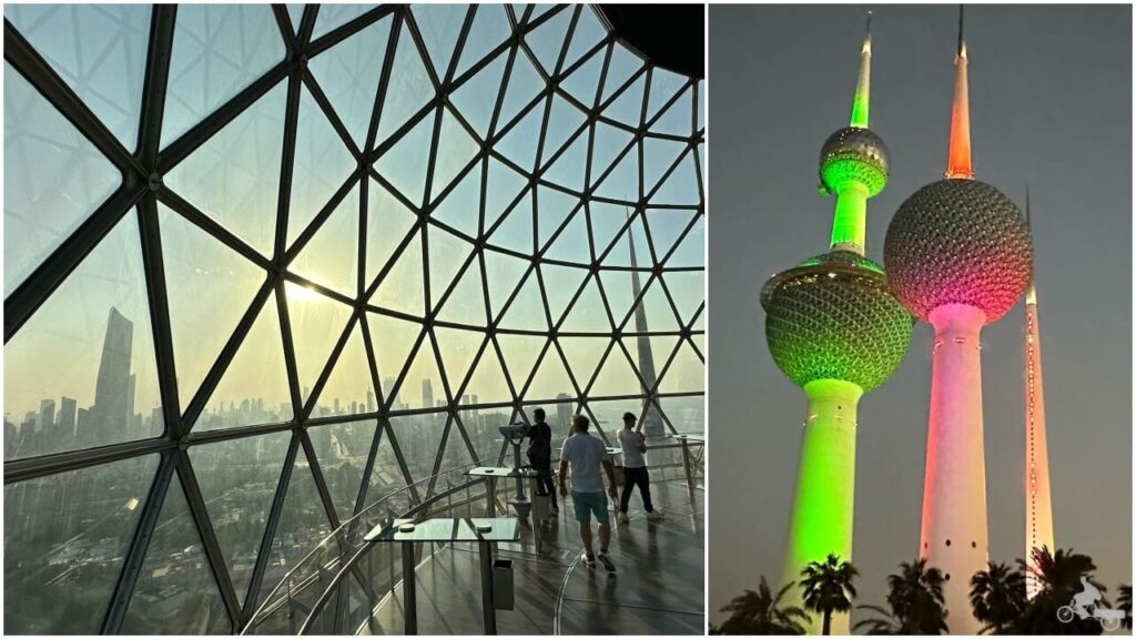 TORRES de KUWAIT - subimos al mirador giratorio y vistas